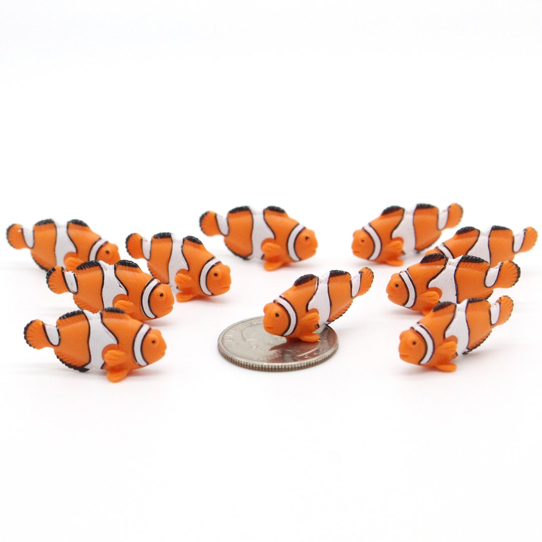 Set of Miniature Clownfish - Mini Fish - Nemo - Terrarium Supplies ...