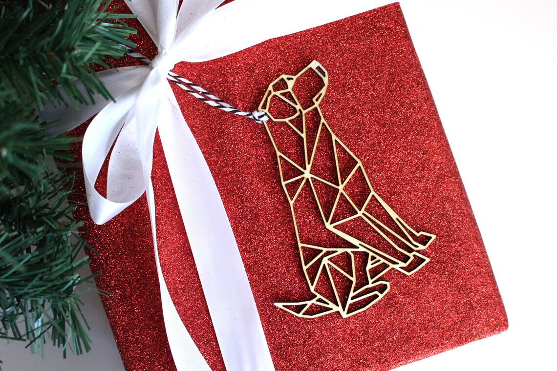 Modern Geometric Labrador Chocolate Black Lab Dog Animal | Etsy