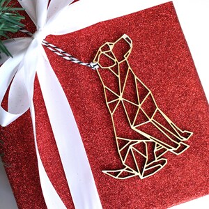 Modern Geometric Labrador Chocolate Black Lab Dog Animal Christmas ...