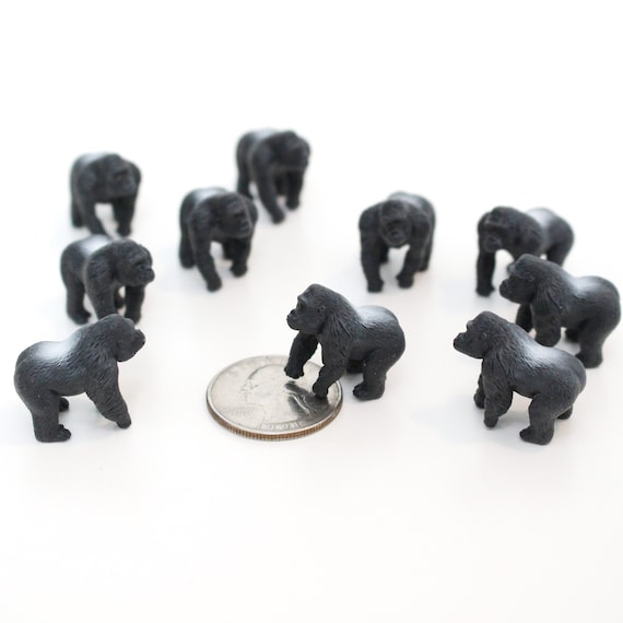Set of Miniature Gorillas Mini Silverback Gorillas - Etsy