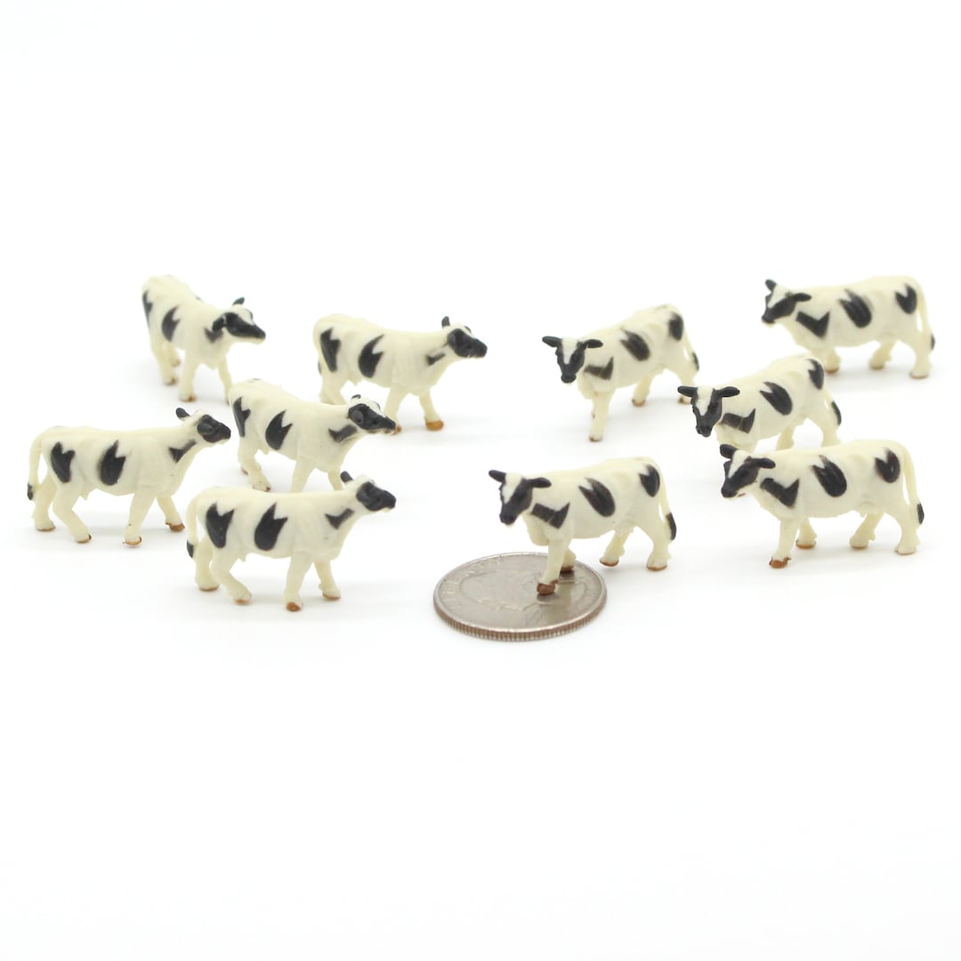 Set of Miniature Cows - Mini Cow - Terrarium Supplies - Teeny Tiny Pack ...