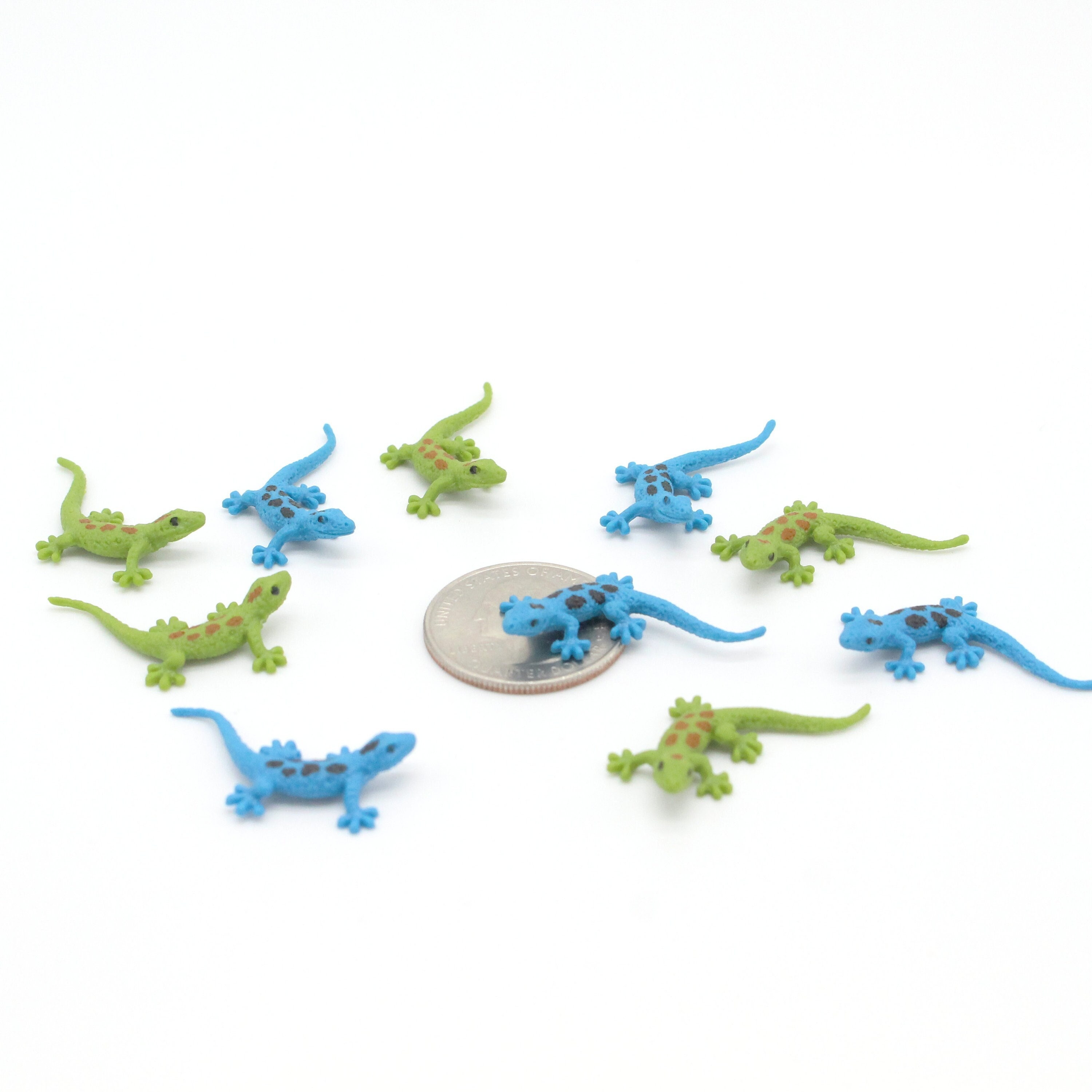 Set of Miniature Geckos - Mini Lizards - Terrarium Supplies - Teeny ...