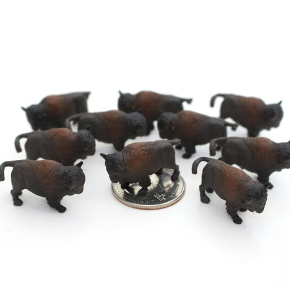 Set of Miniature Buffalo Mini Buffalo Bison Terrarium | Etsy