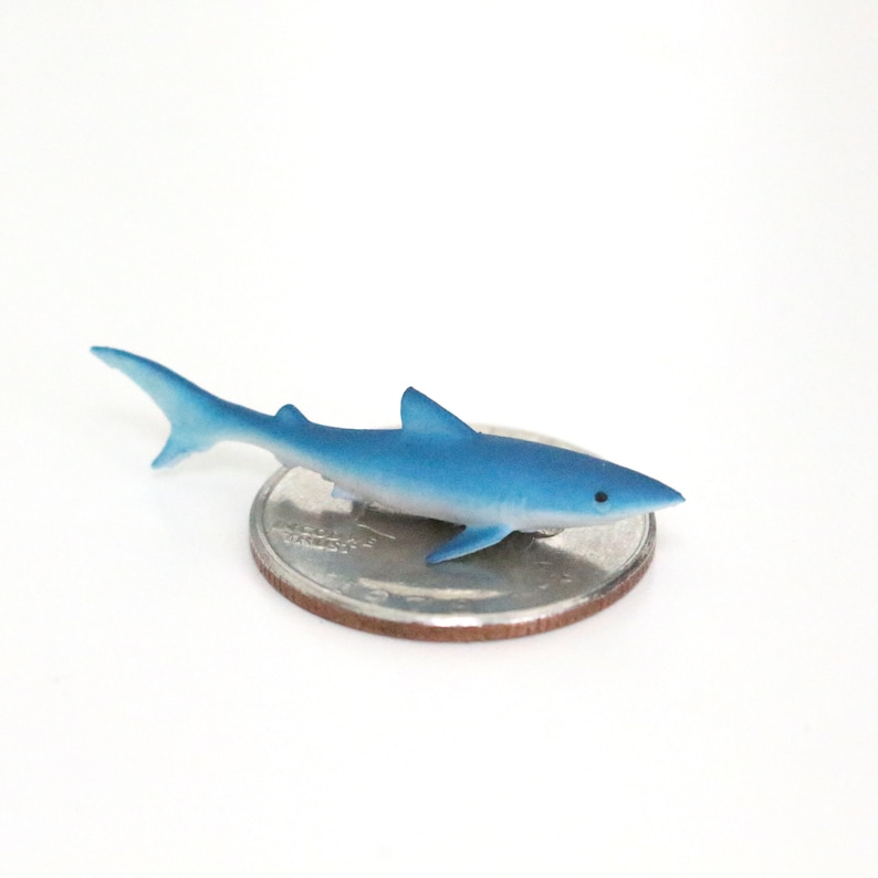 Set of Miniature Sharks Mini Blue Shark Terrarium Supplies | Etsy