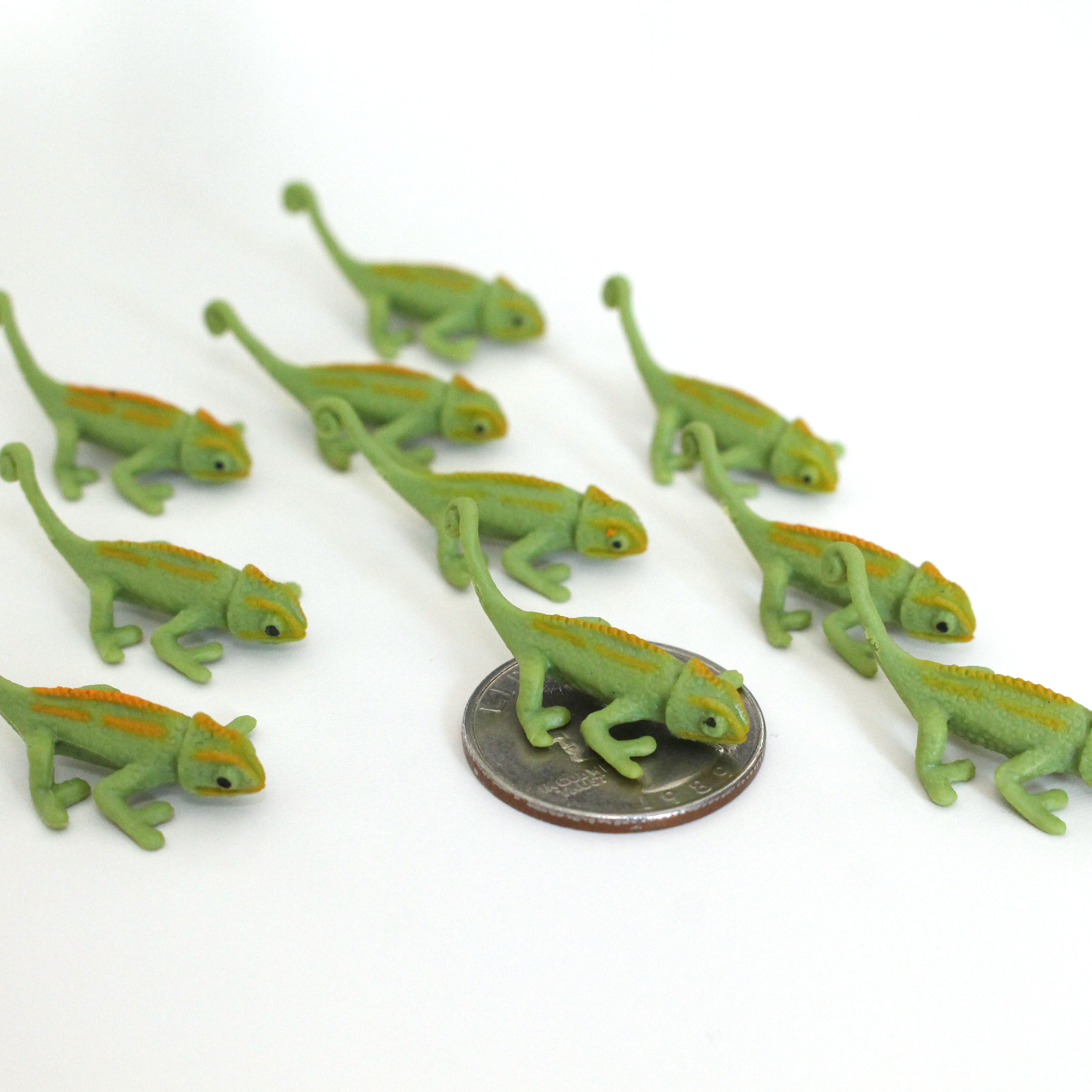 Set of Miniature Chameleon - Mini Lizards - Terrarium Supplies - Teeny ...