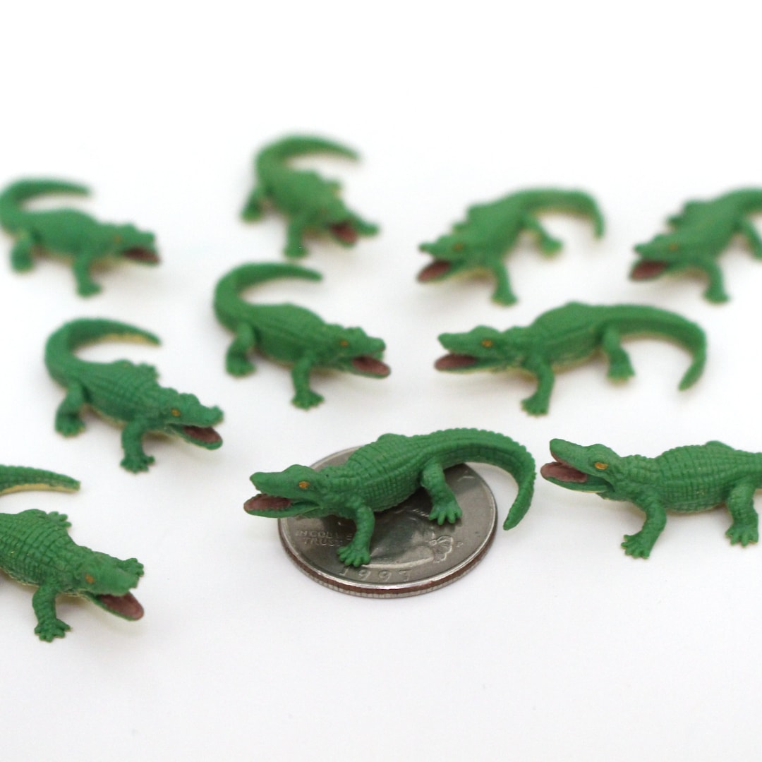Set of Miniature Alligators - Mini Gators - Terrarium Supplies - Teeny ...
