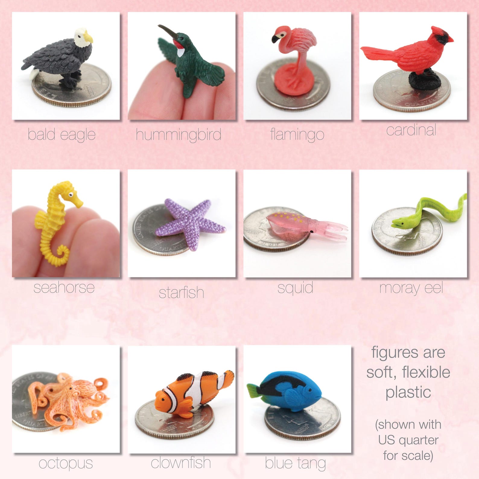 Set of Miniature Animals Choose Any Set Terrarium Supplies Teeny Tiny ...