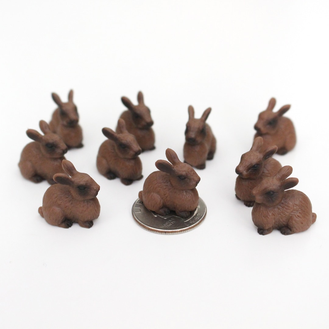 Set of Miniature Bunnies - Mini Rabbits - Terrarium Supplies - Teeny ...