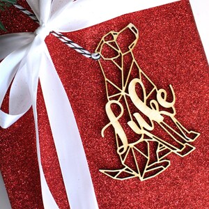 Modern Geometric Labrador Chocolate Black Lab Dog Animal Christmas ...