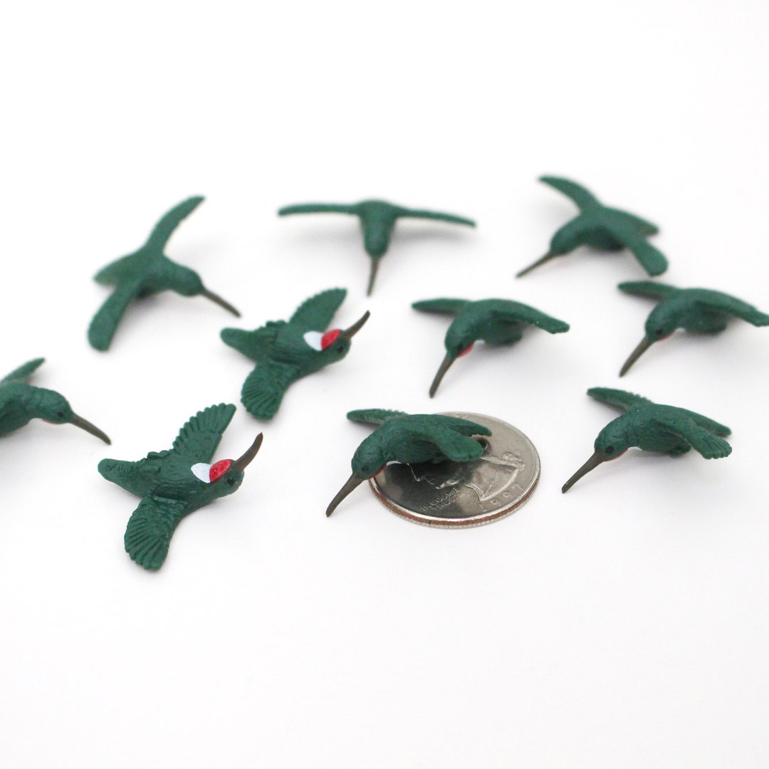 Set of Miniature Hummingbirds - Mini Hummingbird - Terrarium Supplies ...