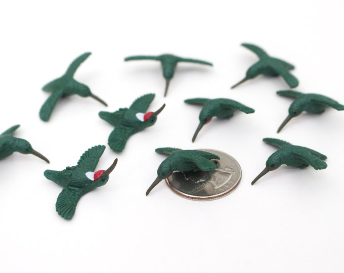 Set of Miniature Hummingbirds - Mini Hummingbird - Terrarium Supplies ...