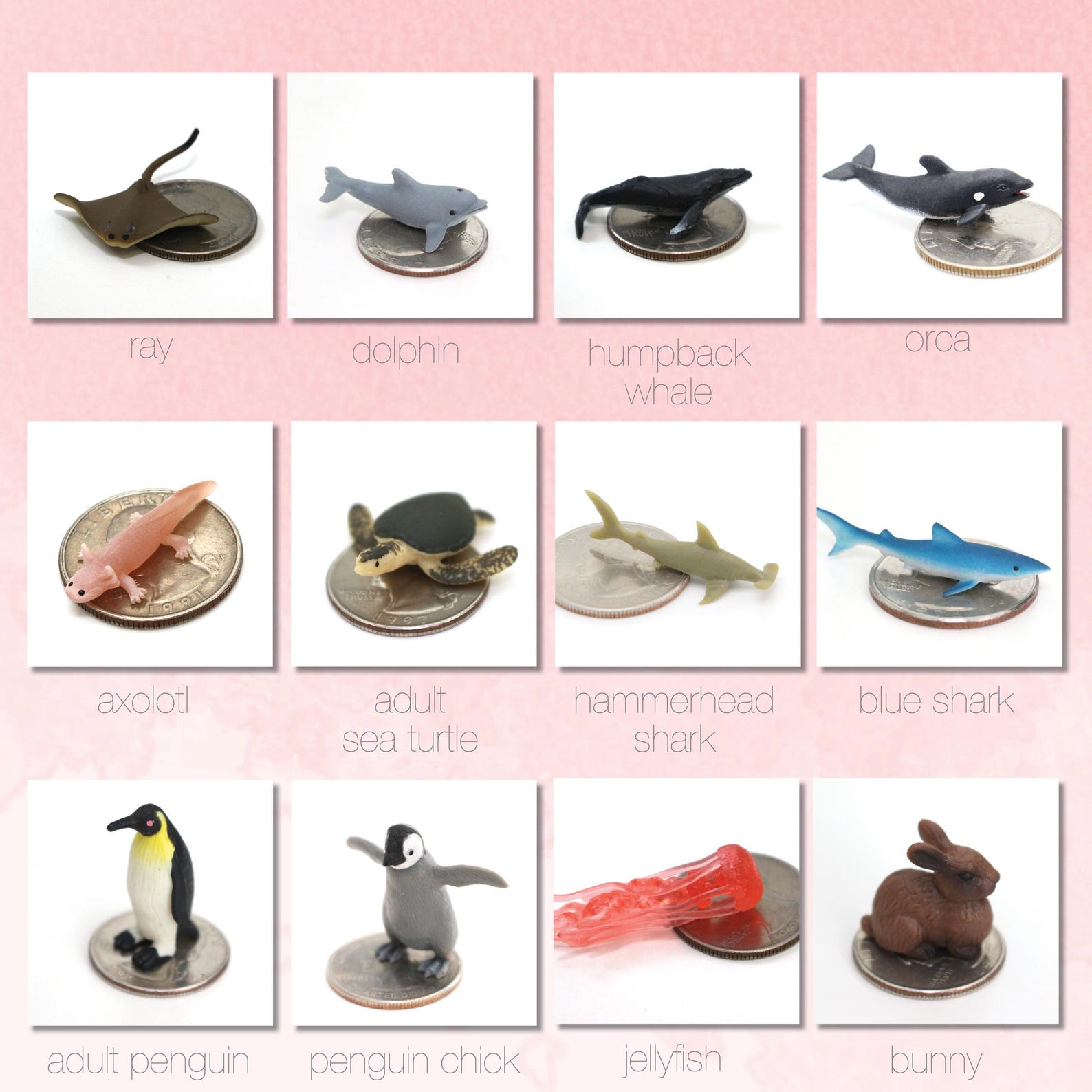 Set of Miniature Animals Choose Any Set Terrarium Supplies Teeny Tiny ...