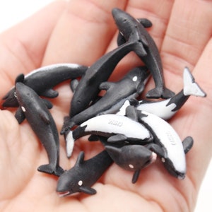 Set of Miniature Orcas- Mini Orca - Terrarium Supplies - Teeny Tiny ...