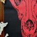 Sew-on Back-patch ~ WOLF SKULL ~ Punk Fashion, Hand Printed Lightweight ...