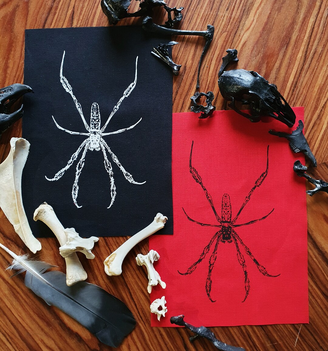 Sew-on Patch ORB WEAVER Spider: Red/black ~punk Patch,goth Fashion,dark ...