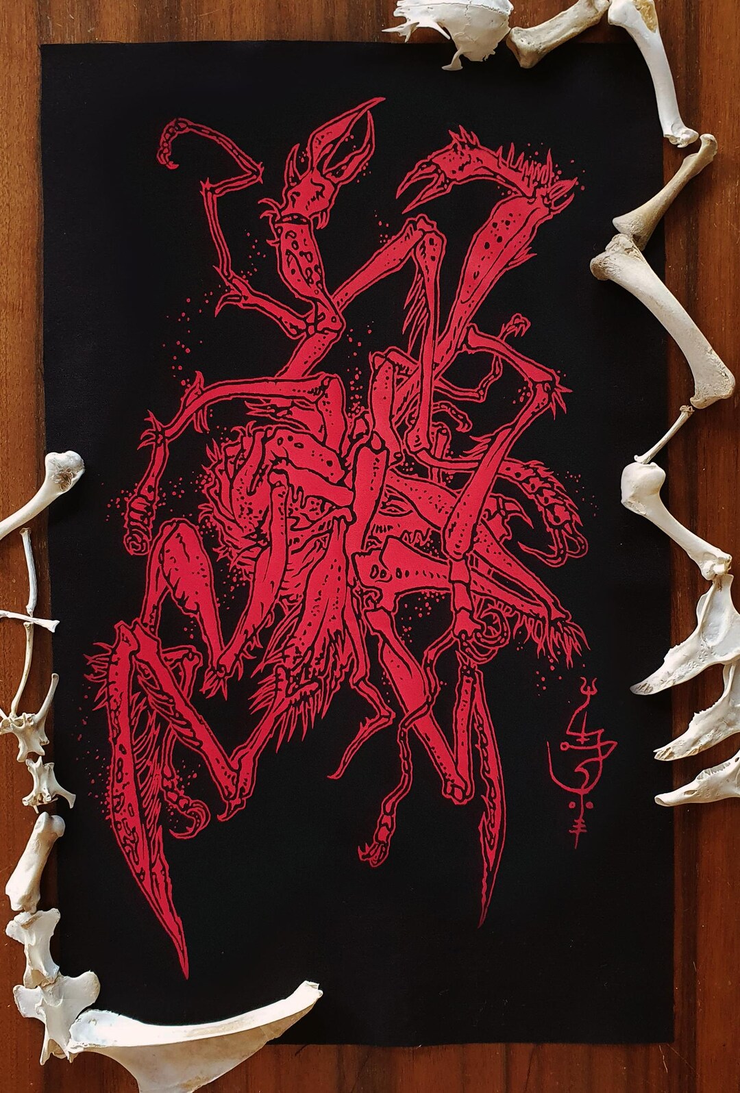 Back Patch CREEPING DEMON: White, Gold ~ Horror Punk,demonic,occult ...