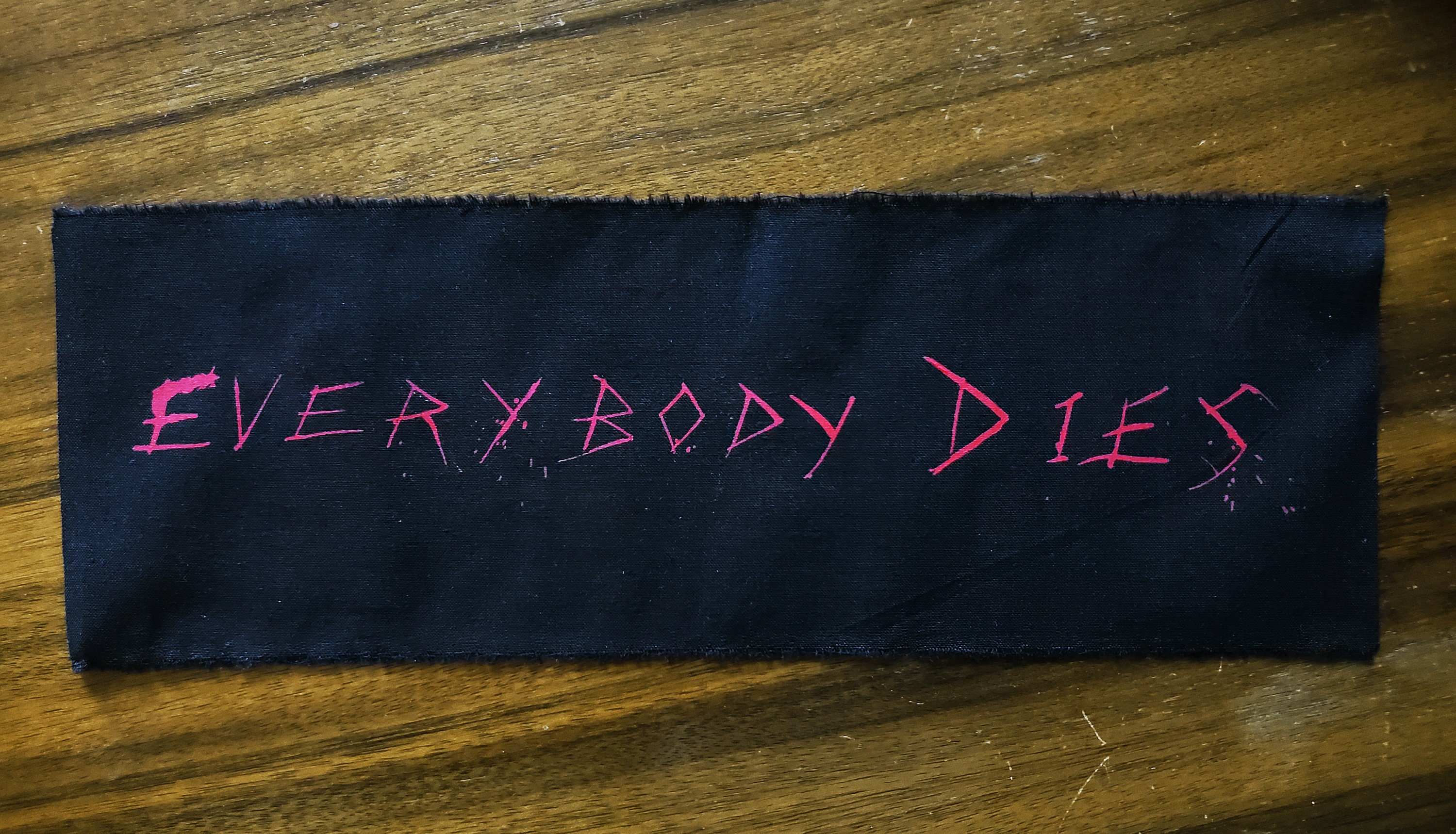 EVERYBODY DIES Rocker Back-patch: White Red Death Metal - Etsy