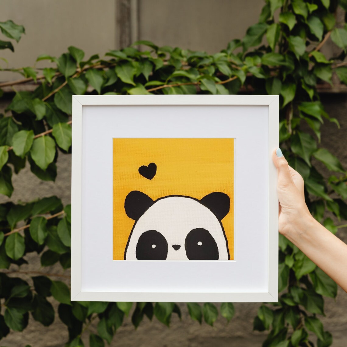 Cute Panda With Sunset Background | Digital Print | Art Print of ...