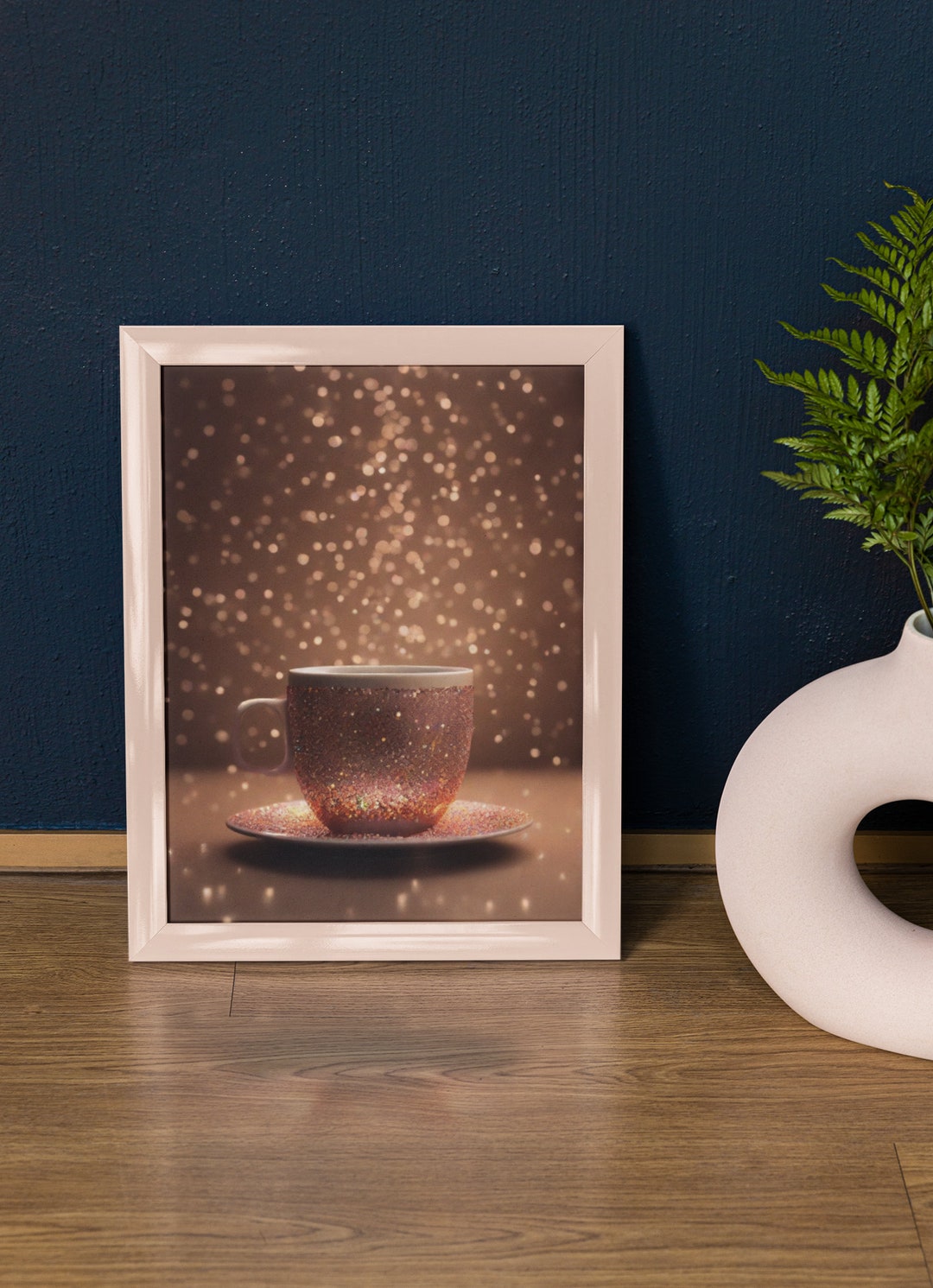 Rose Gold Glitter Coffee Cup, Instant Download, Coffee Cart, Coffee ...