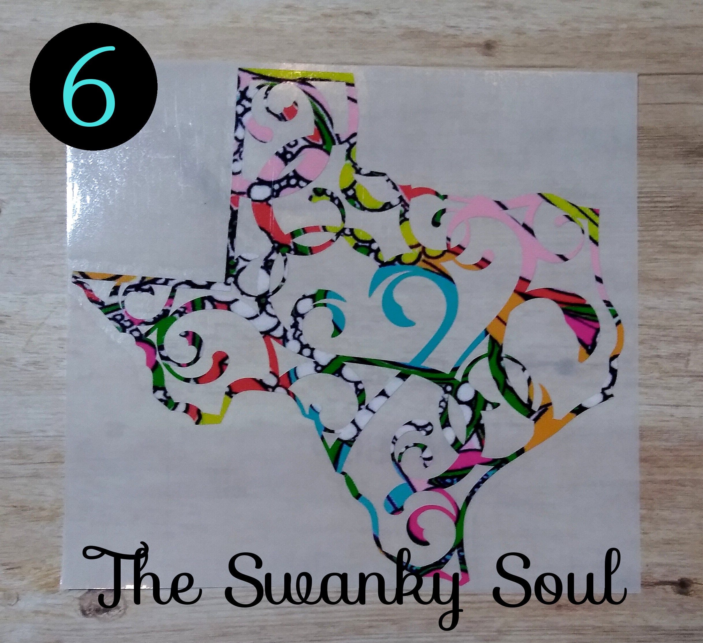 6" Flourish Texas Decal - 9 Patterns to Choose From! Texas Car Deal ...