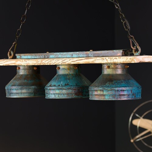 Industrial Lighting Copper Lamp patina Light Fixture - Etsy