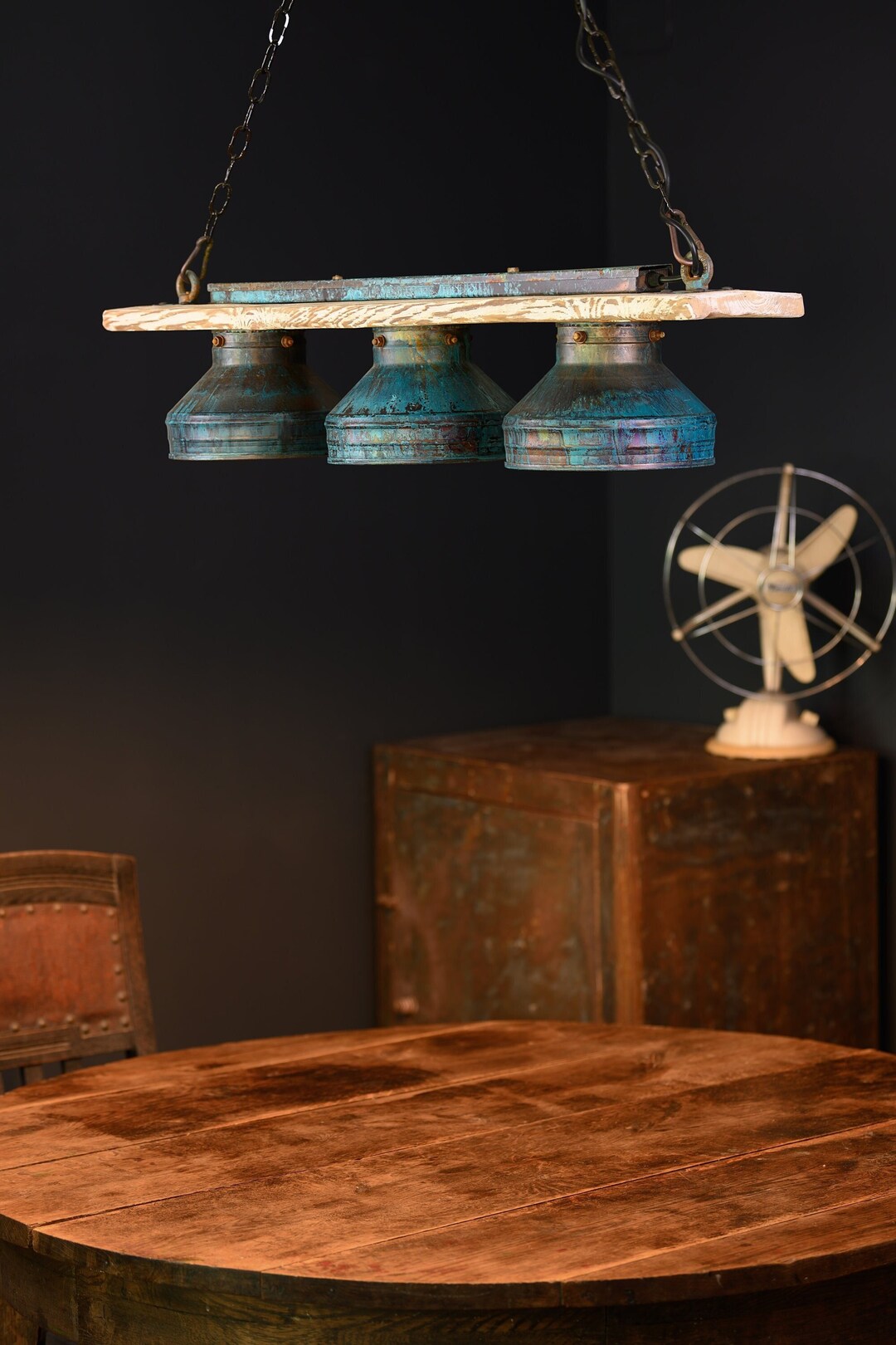Industrial Lighting Copper Lamp patina Light Fixture - Etsy
