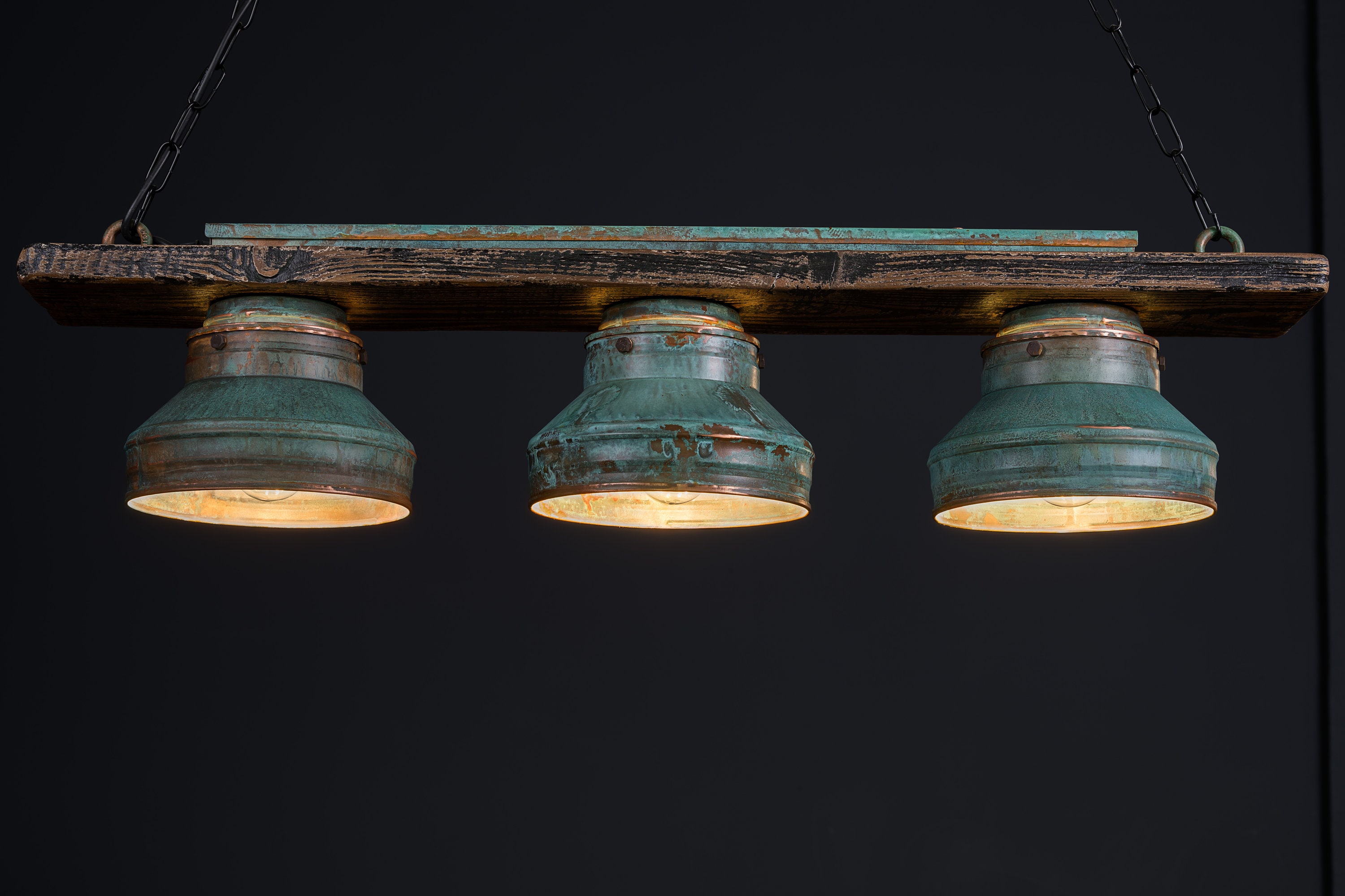 Industrial Lighting Copper Lamp patina Light Fixture - Etsy
