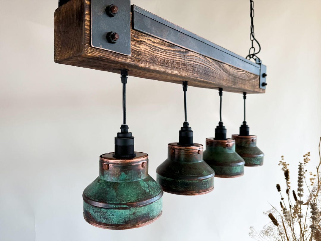 Industrial Lighting , Copper Lamp ,patina Light Fixture ,rustic ...