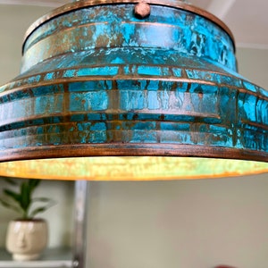 Industrial Lighting , Copper Lamp ,patina Light Fixture ,rustic ...