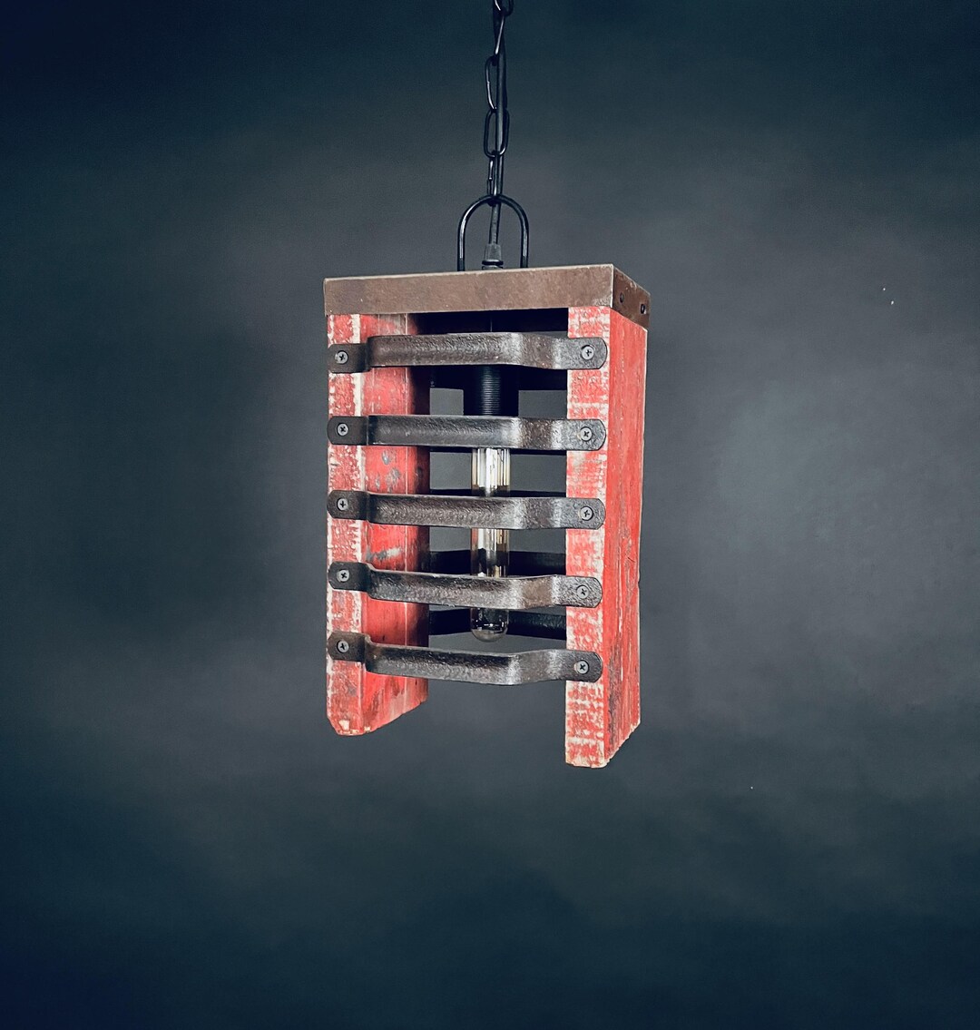 Reclaimed Wood Light, Handmade, Rustic Lamp , Pendant Light Fixture ...