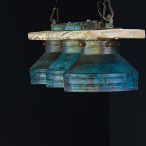 Industrial Lighting Copper Lamp patina Light Fixture - Etsy