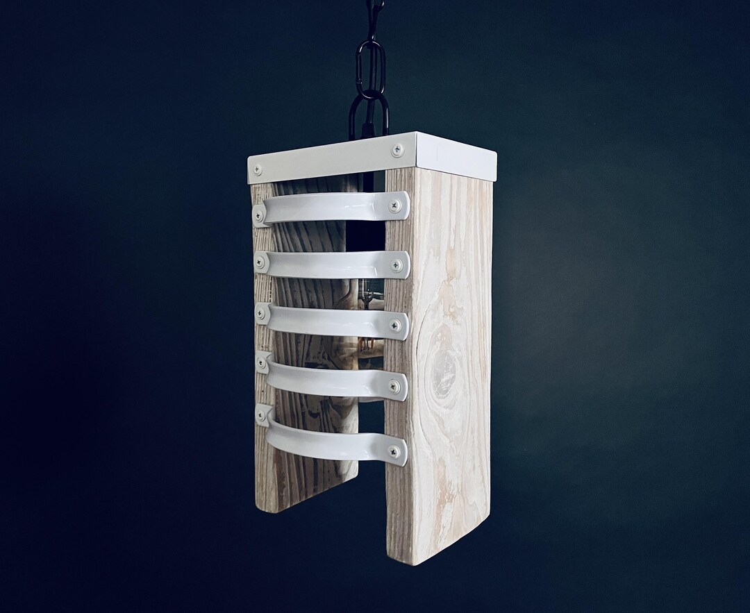 Reclaimed Wood Light, Handmade, Rustic Lamp , Pendant Light Fixture ...