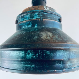 Industrial Lighting , Copper Lamp ,patina Light Fixture ,rustic ...