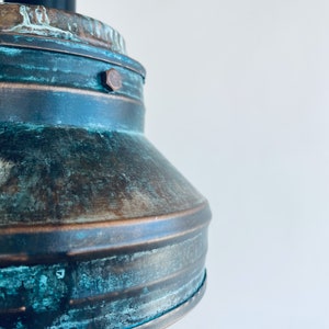 Industrial Lighting , Copper Lamp ,patina Light Fixture ,rustic ...