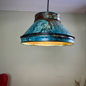 Industrial Lighting Copper Lamp patina Light Fixture - Etsy
