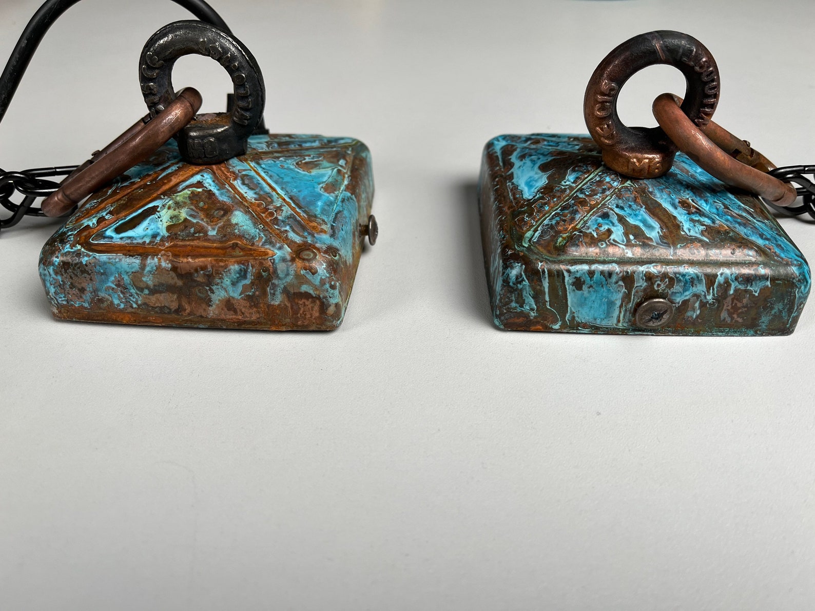 Industrial Lighting Copper Lamp patina Light Fixture | Etsy