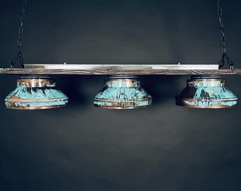 Industrial Lighting , Copper Lamp ,patina Light Fixture ,rustic ...