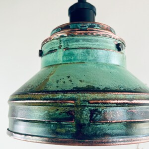 Industrial Lighting , Copper Lamp ,patina Light Fixture ,rustic ...