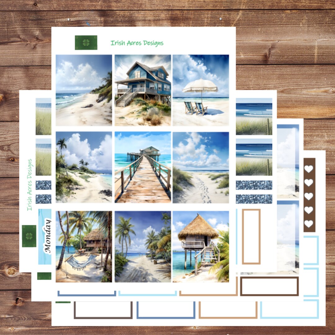 Beach House Planner Sticker Kit - Etsy