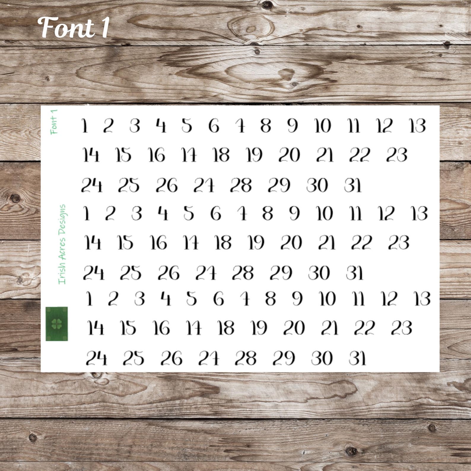 Number Dates Journaling Sticker Sheet - Etsy