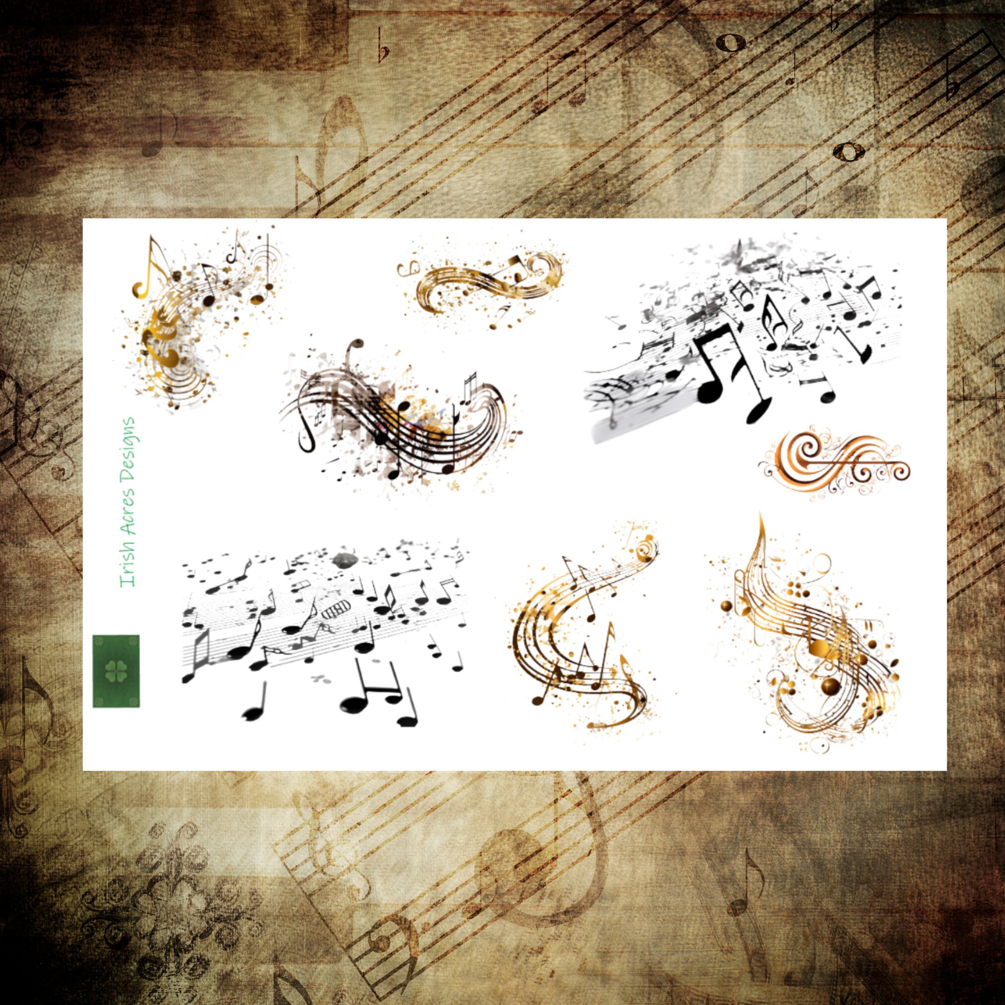 Music Notes Deco Planner Stickers - Etsy