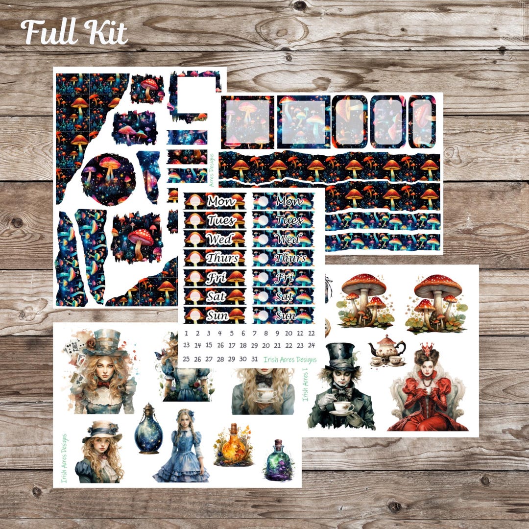 Alice Journaling/deco Planner Stickers - Etsy