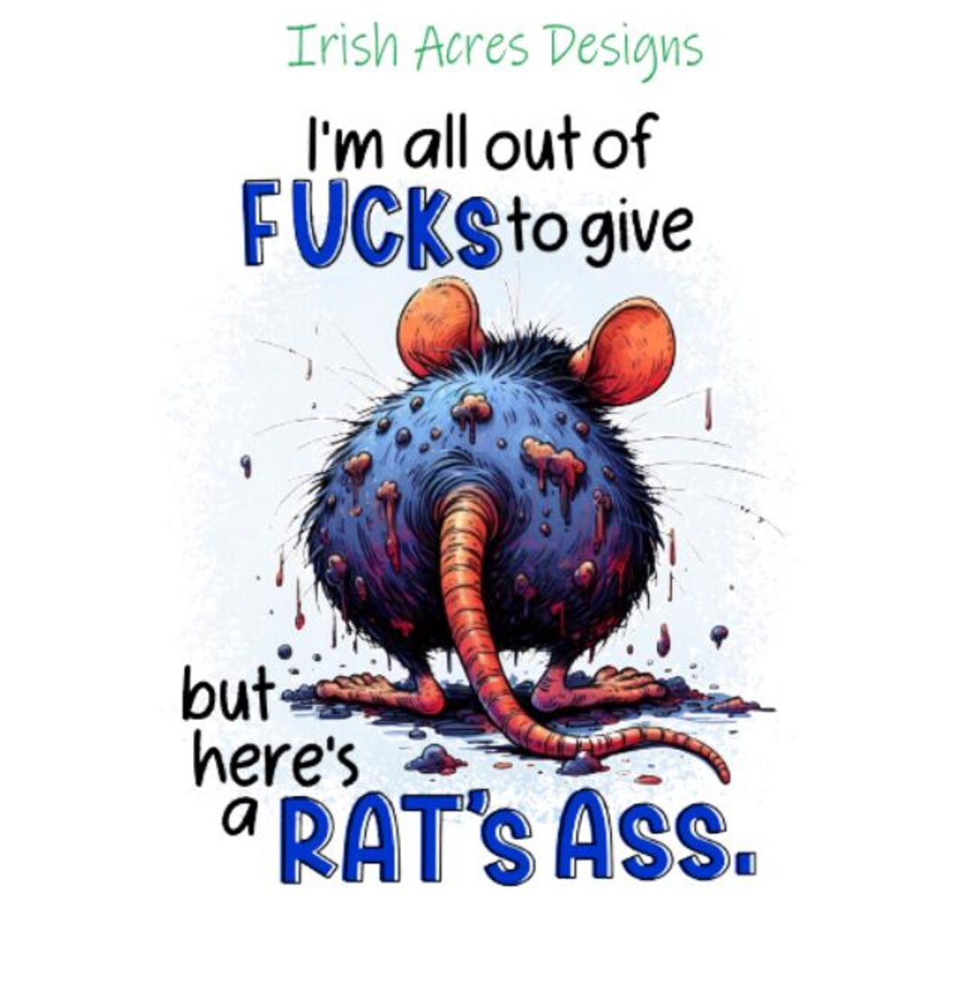 Rat's Ass 2.5" Tall Single Sticker - Etsy