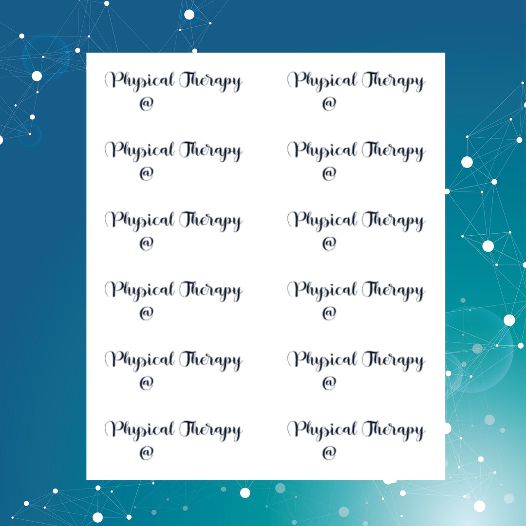 Physical Therapy Planner Stickers - Etsy