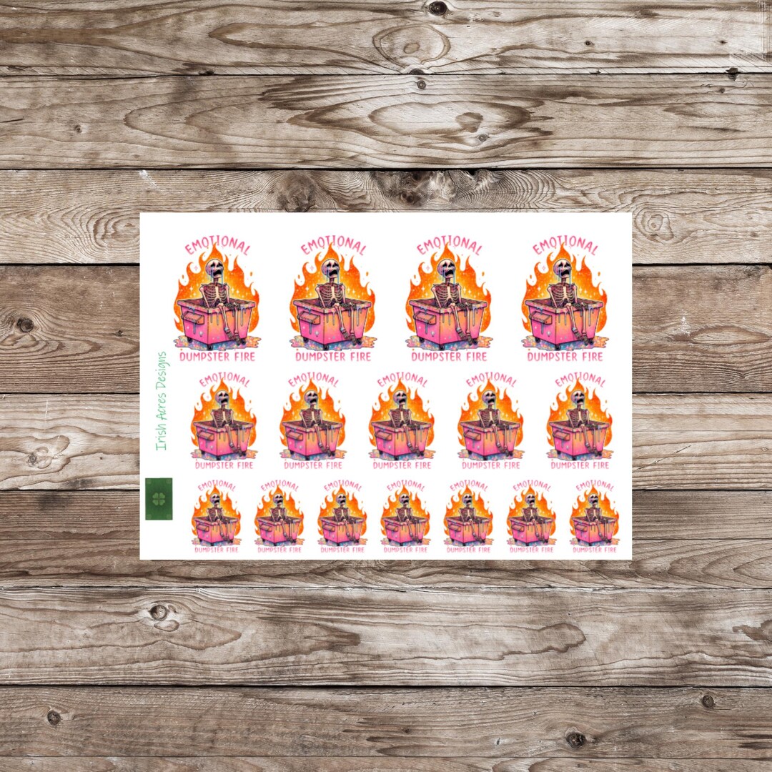 Emotional Dumpster Fire Scripts Planner Stickers - Etsy