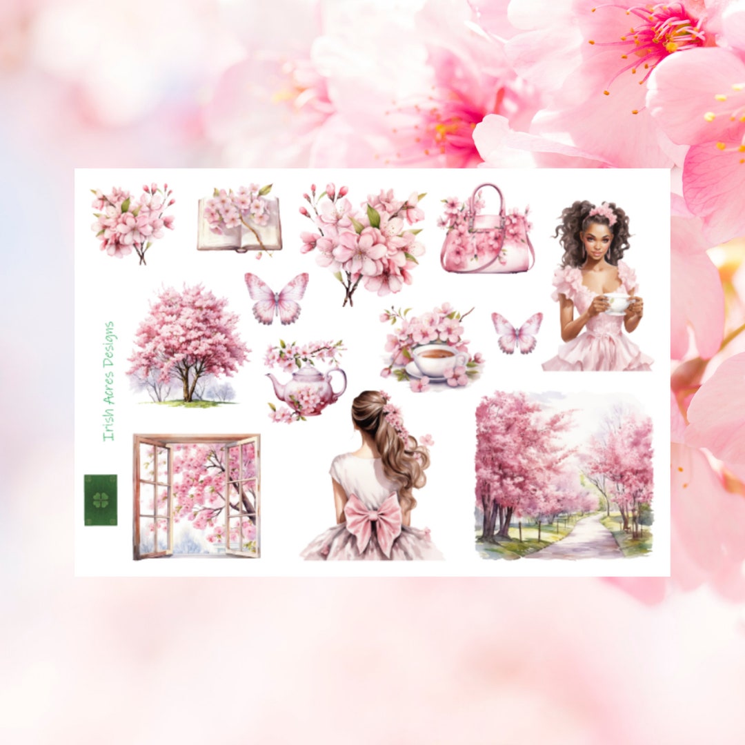Cherry Blossom Sakura Deco Planner Stickers - Etsy
