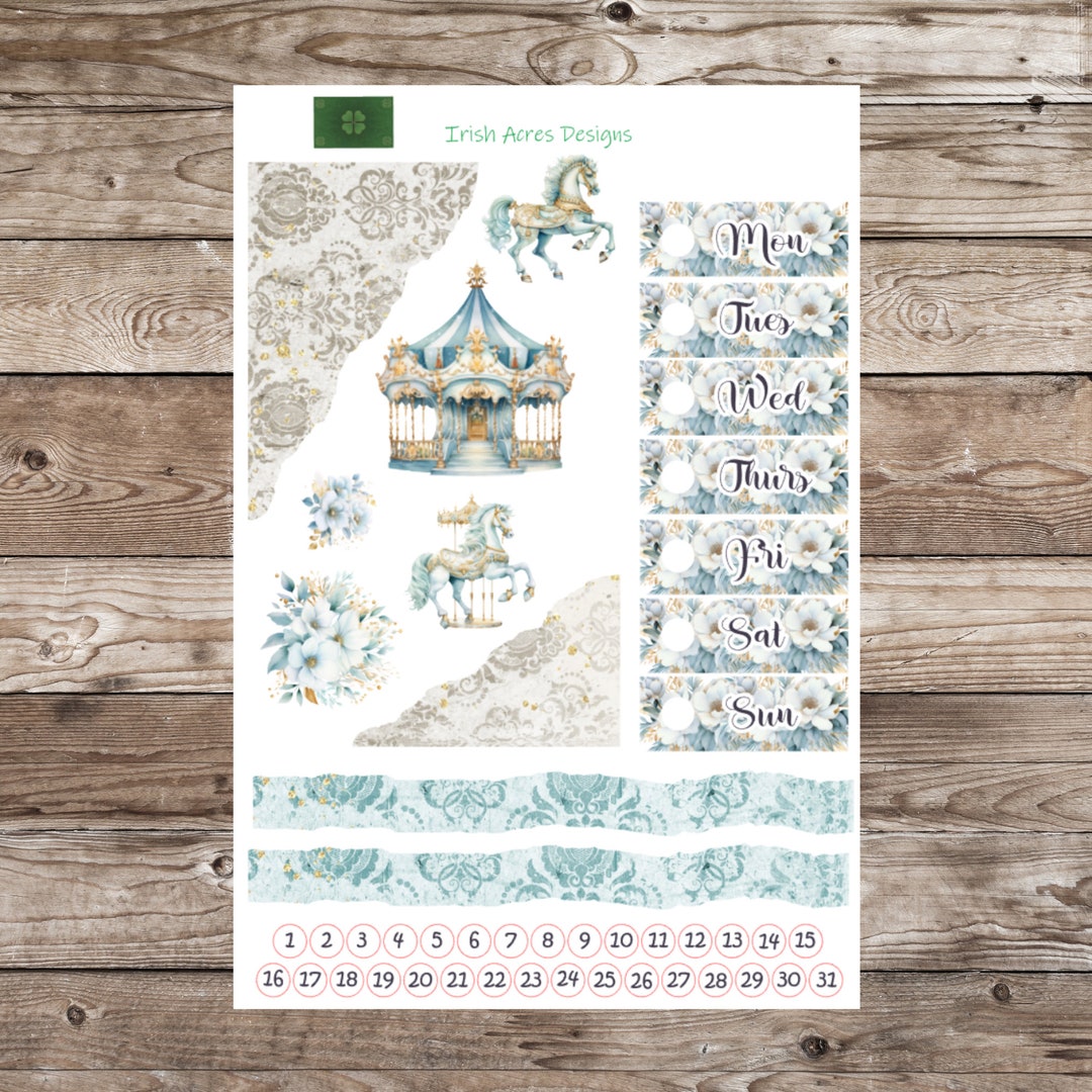 Carousel Journaling Planner Stickers - Etsy