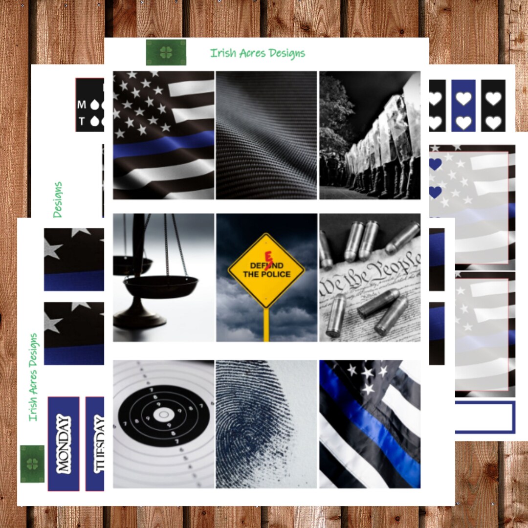 Law Enforcement Police Planner Sticker Kit - Etsy