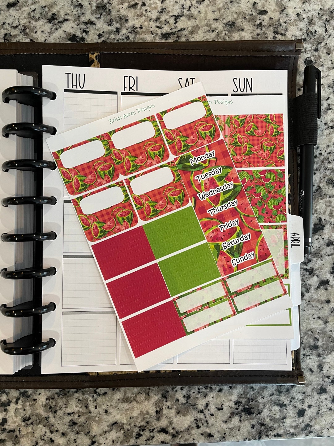 Watermelon Summer Academic Planner Sticker Kit - Etsy