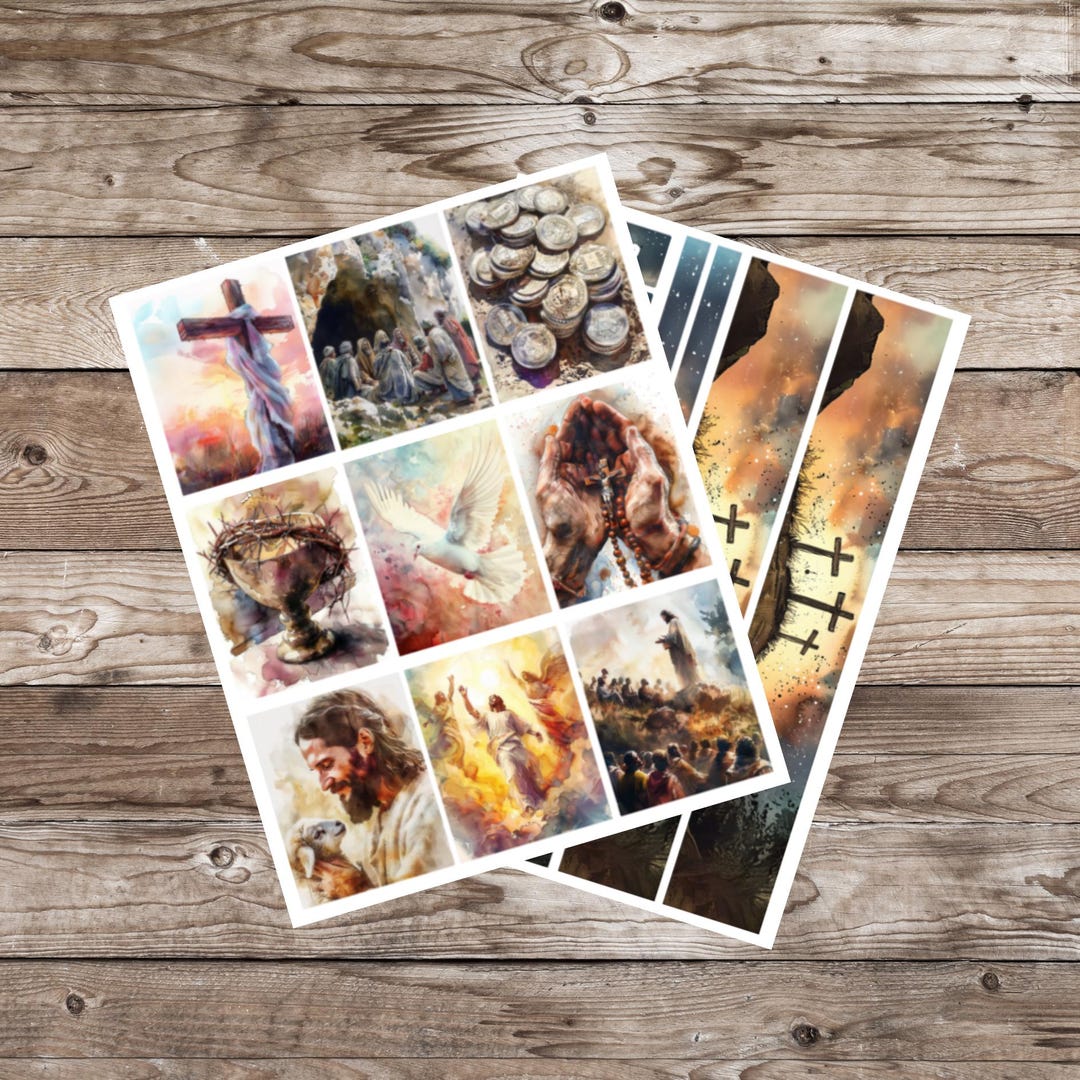 Easter Religious Standard Vertical Planner Stickers - Etsy